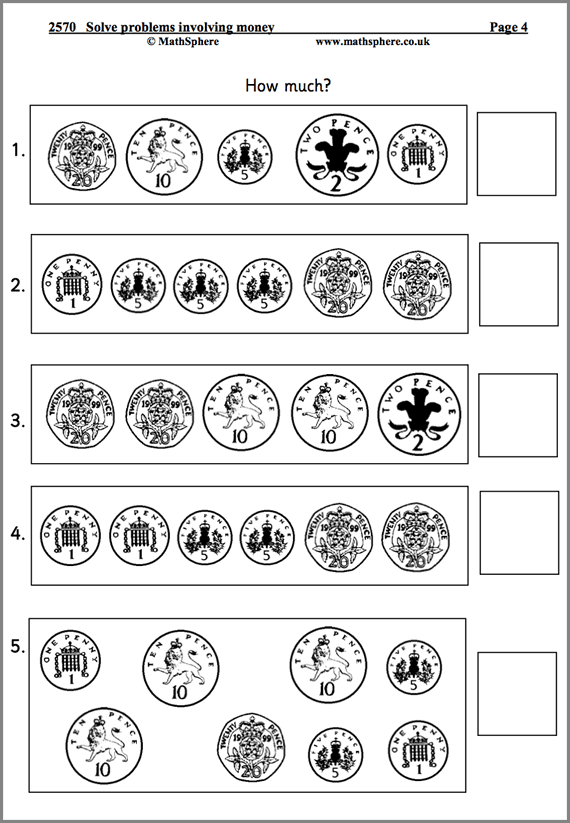 MathSphere Free Sample Maths Worksheets
